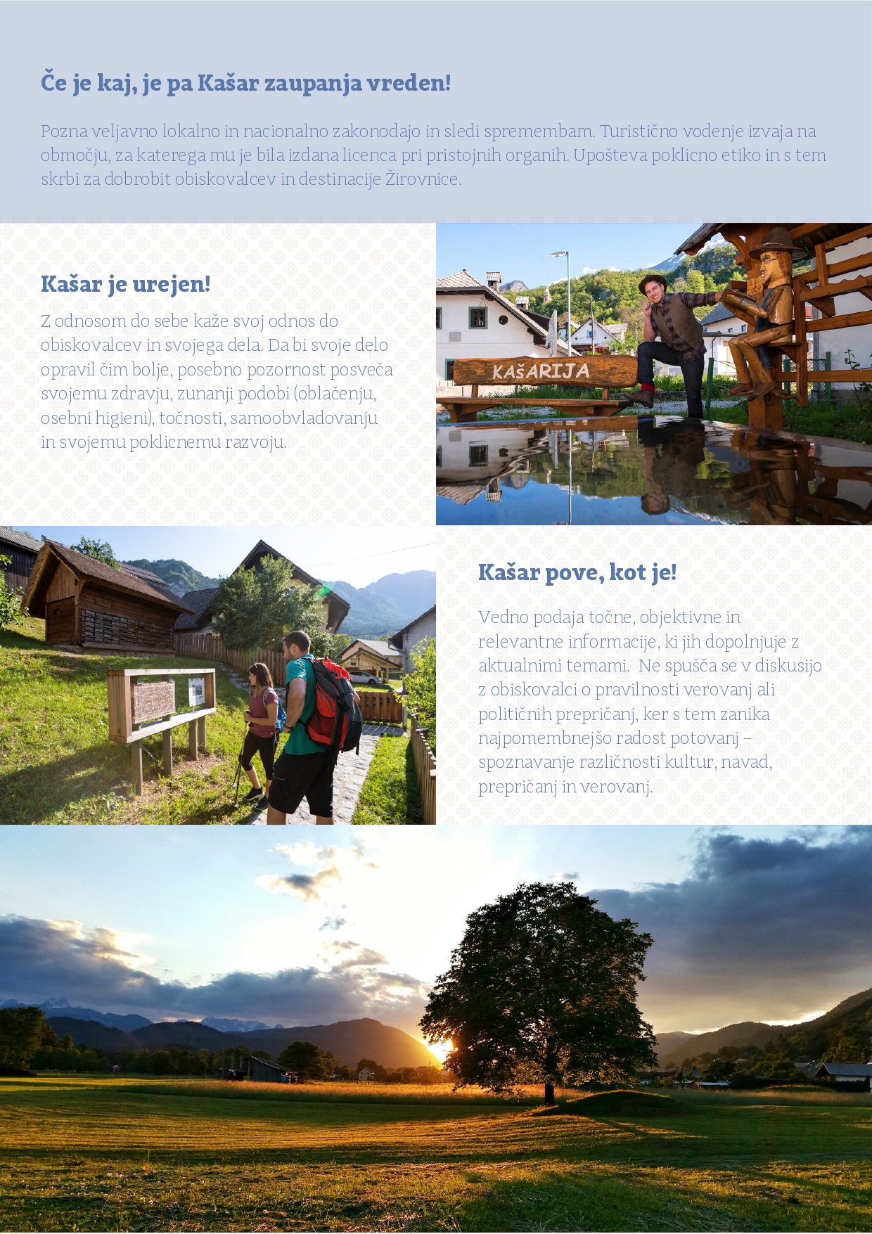 Etični kodeks za turistične delavce v destinaciji Žirovnica - Žirovnica