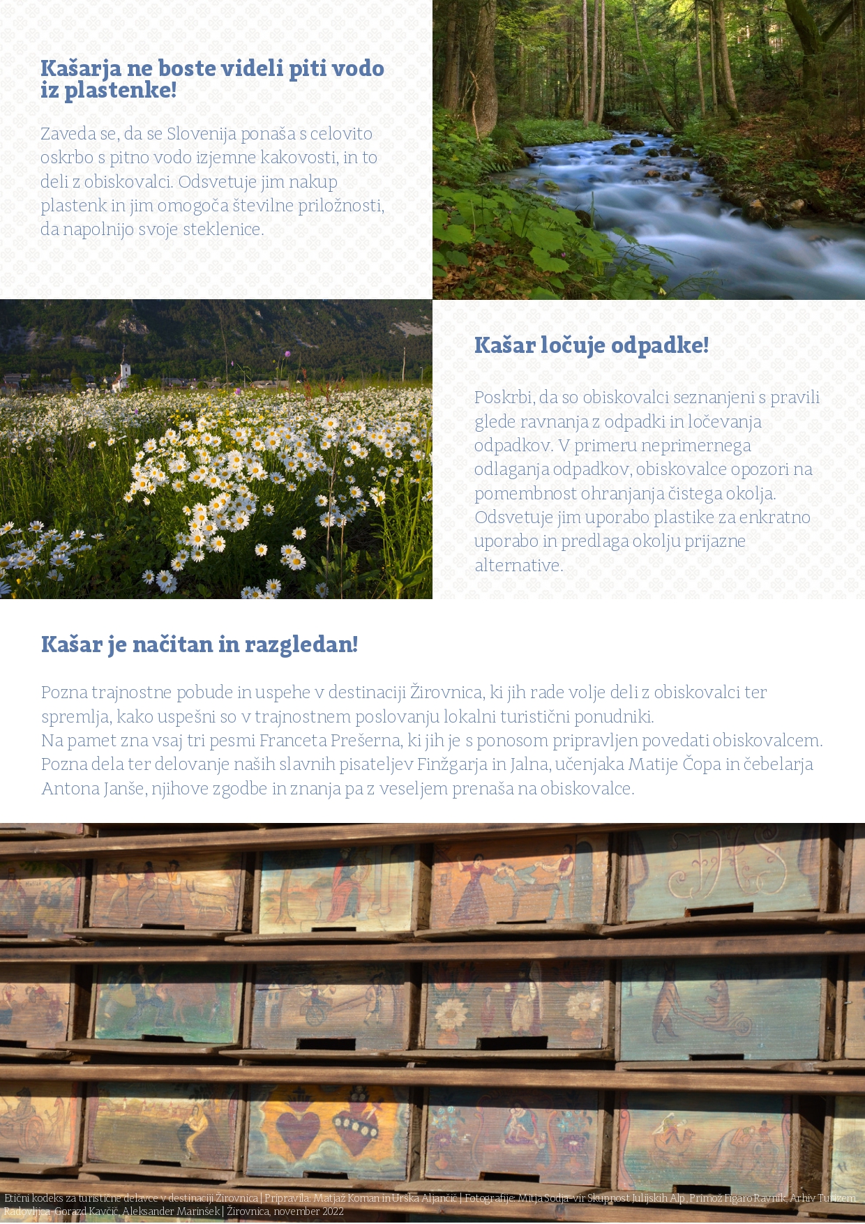 Etični kodeks za turistične delavce v destinaciji Žirovnica - Žirovnica